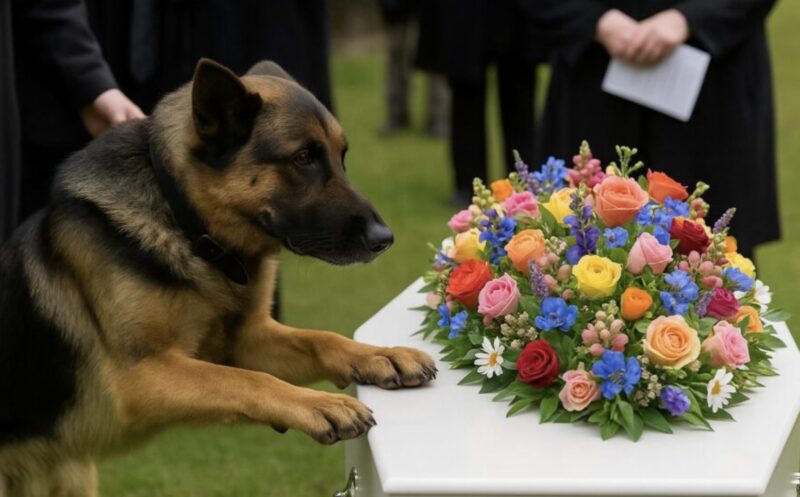The dog jumped on the coffin and what happened next shocked the entire ...